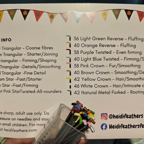 Heidifeathers 'ultimate Needle Mix' Felting Needles -15 Different Types ...