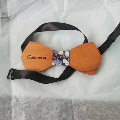 Music Wood Bow Tie Musical Notes and Treble Clef on a Wooden - Etsy