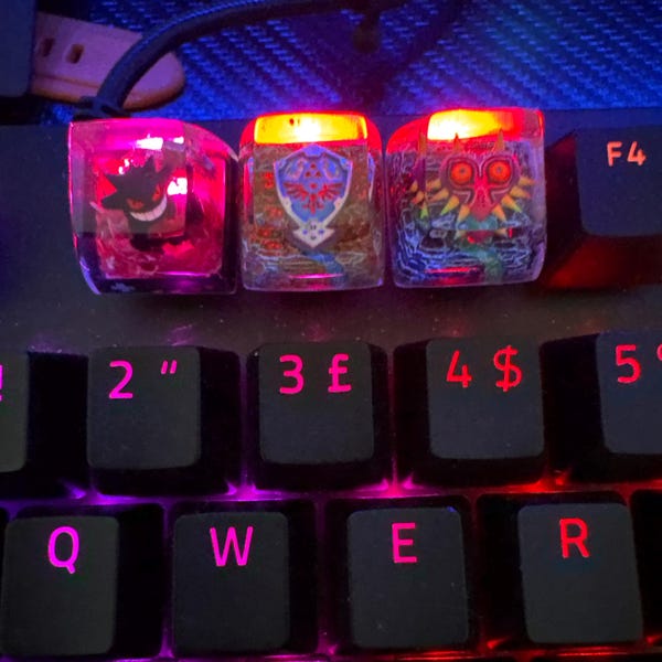 Ma.jo.ra Mask Artisan Keycap, Zel.da Shield Le.gend of Zel.da Resin ...