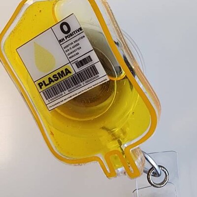 Plasma Bag Badge Holder plasma Transfusion Badge Reel, IV Bag Badge ...