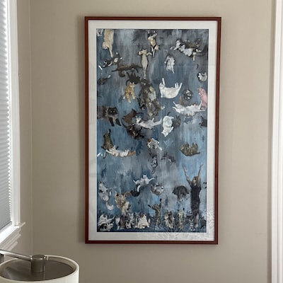 Raining Cats 12x20 Print, Internet Cats, Smudge, Lil Bub, Grumpy Cat ...