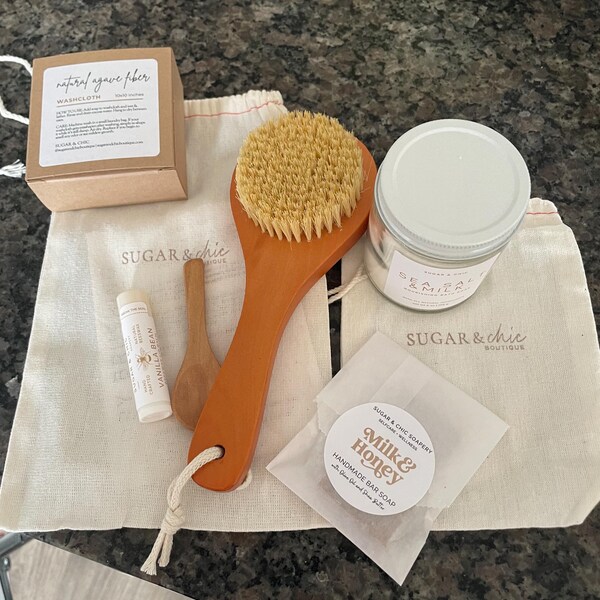Spa Gift, All Natural Scrub & Soap, Relaxing Birthday Gift for Her, New ...