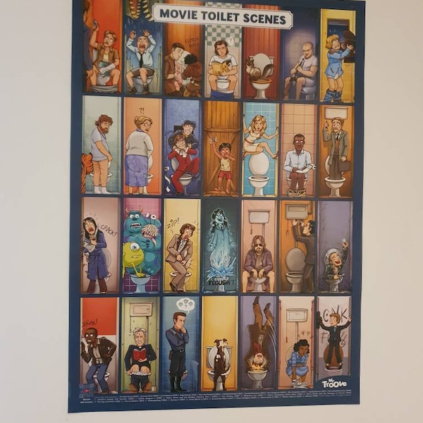 Movie Toilet Scenes, Poster 16.5 X 23.4 In, Guess the Film: WC Edition ...