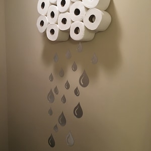 Wave Toilet Paper Holder Toilet Tissue Shelf Wall Rack Bathroom Tissue ...