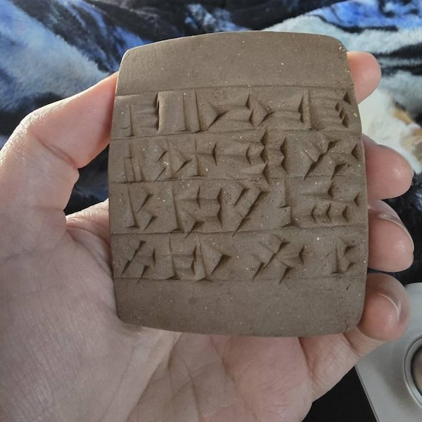 Handmade Sumerian Good Luck Blessing Tablet Small- Ancient Mesopotamian ...