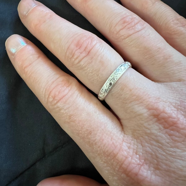 Minimalist Silver Stacking Rings Hammered Sterling Stackable Rings Thin ...