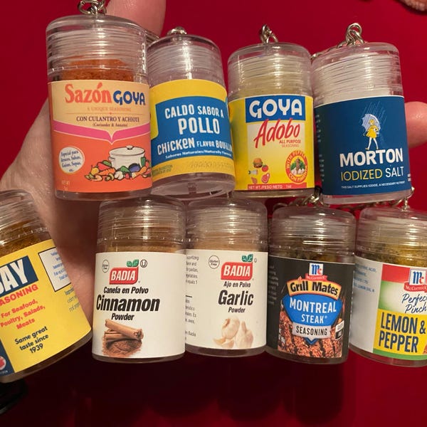 Food Seasoning Keychain | Adobo | Tajin | Lawry's | Sazon | Old Bay ...