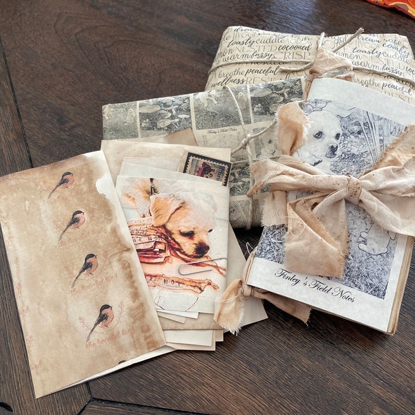 Duffy Journal Signature, Tea Dyed Paper Journal, Coffee Stained Paper ...
