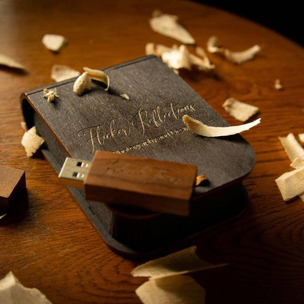 USB Box With Wooden USB Flash Drive 3.0 | Custom Personalized Engraved ...