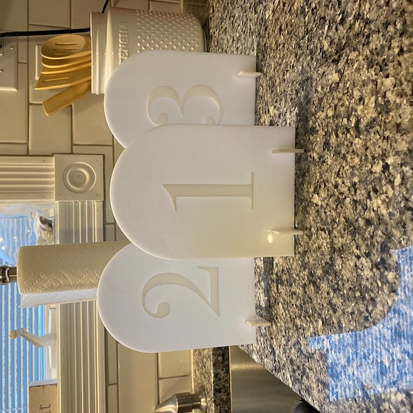 Acrylic Table Number With 3D Numbers - Etsy