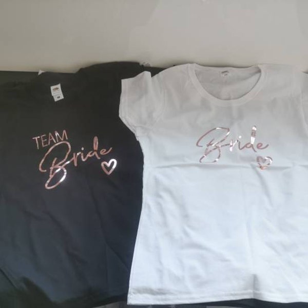 Team Bride Shirts, Bride Shirt, Bride Squad T-shirts, Hen Party T ...