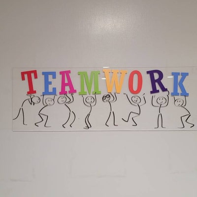 Teamwork Office Wall Decal Idea Teamwork Business Worker Inspire Office ...