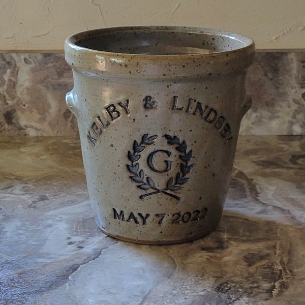Personalized Stoneware Crock - Etsy