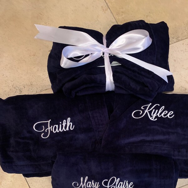 Monogrammed Terry Velour Spa Wrap, Personalized Towel Wrap, Custom ...