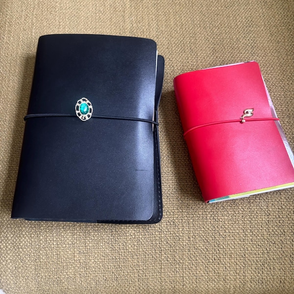 Travelers Notebook Cover Personalized, A5 A6 Leather Hobonichi Planner ...