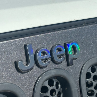 Holographic Sequins Jeep Emblem Sticker Decal, Wrangler JK, TJ, JL ...
