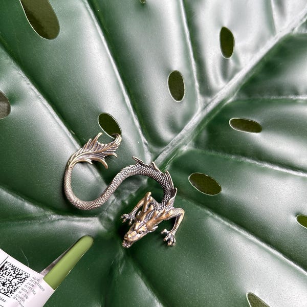 Brass Dragon Tea Pet Sculpture Study Living Room Office Handicraft - Etsy