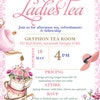 Ladies Tea Event Flyer Printable, Pink and Gold Par-tea Invite Template ...