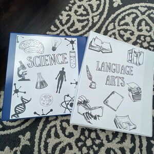 LANGUAGE ARTS Binder Cover Printable / Letter Size / School Binder ...