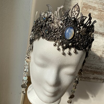 Mermaid Siren Belly Dance Tribal Fusion Elven Tiara Headpiece Crown ...