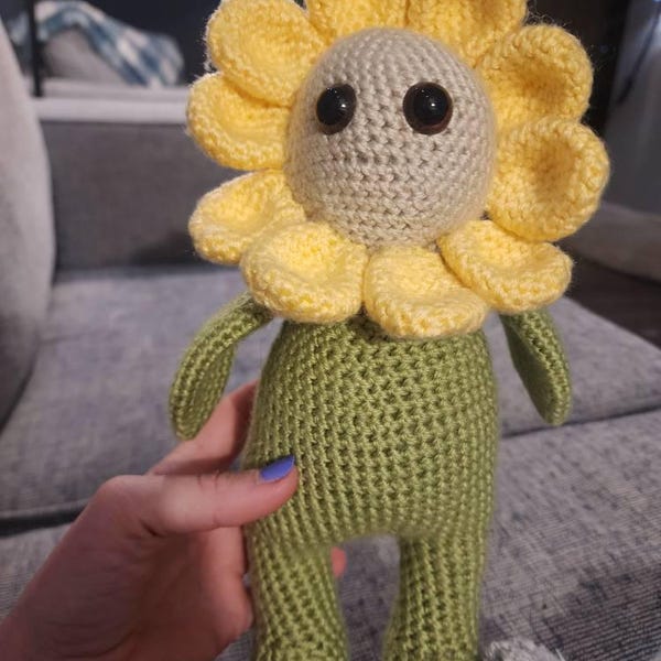 Flower Baby Crochet Pattern, Flower Baby Amigurumi Pattern, Sun Flower ...