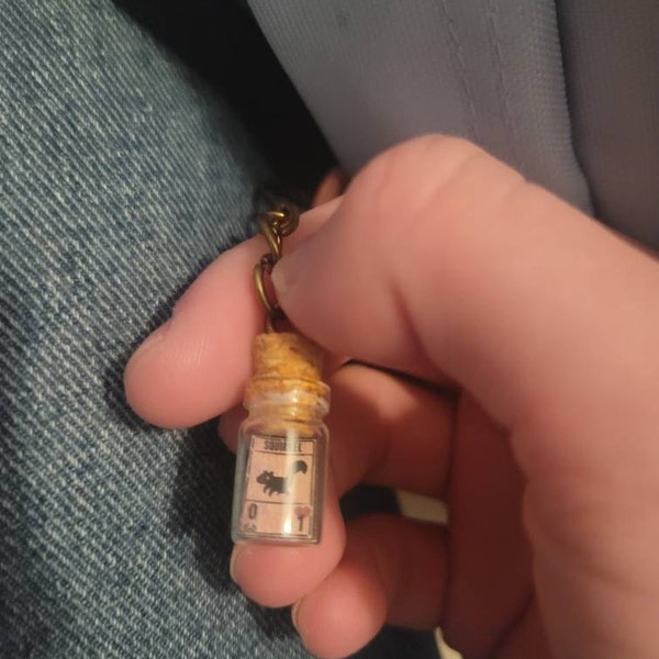 INSCRYPTION Keychain Card in a Bottle Squirrel Black Goat Boulder ...