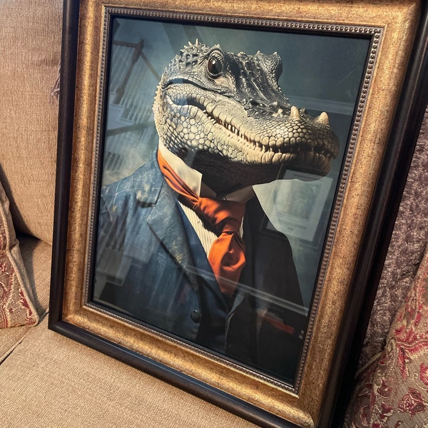 Razorback in Suit, University of Arkansas Poster, Football Fan Art ...