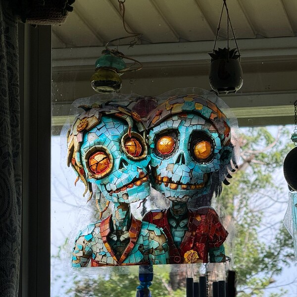 Werewolf Stained Glass Window Cling Werewolf Window Film Werewolf ...