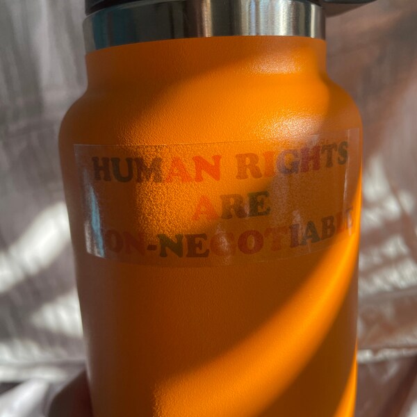 Human Rights Stickers | Human Rights Are Non-negotiable Sticker ...