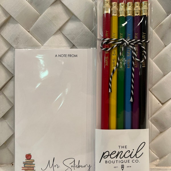 Set of 6 Custom Pencils. Personalized Pencils. Stationery Supplies ...