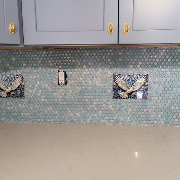 Field Flowers Backsplash, Ceramic Decorative Tiles, Floral Tiles. - Etsy