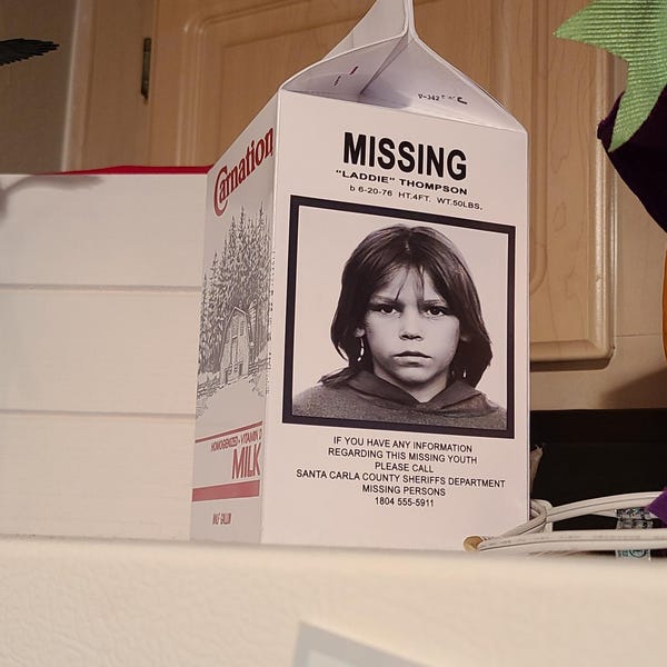 Lost Boys Replica "laddie Thompson" Milk Carton Horror Prop - Etsy