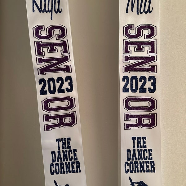 Dance Senior Sash - Senior Night Sash - Dance Senior Sash 2026 - Wide ...