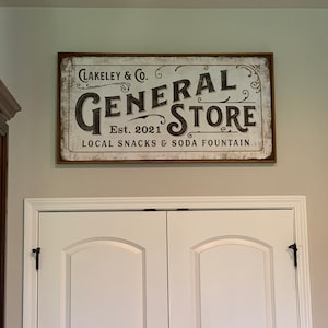 Custom General Store Sign Vintage General Store Sign Personalized ...