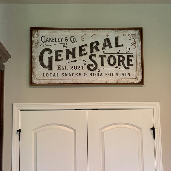 Custom General Store Sign | Vintage General Store Sign | Personalized ...