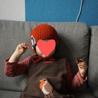 Rotkehlchen, gehäkelt, Häkelapplikation, Aufnäher, Applikation ...