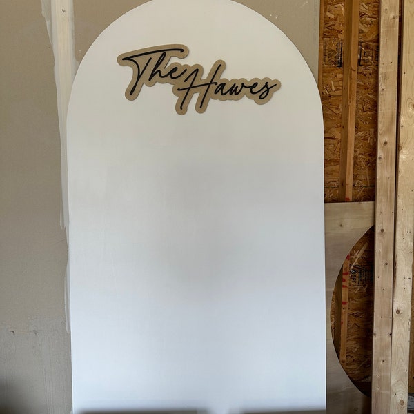 Large Last Name Sign, Cut Out Last Name Sign, Wedding Name Sign, Double ...