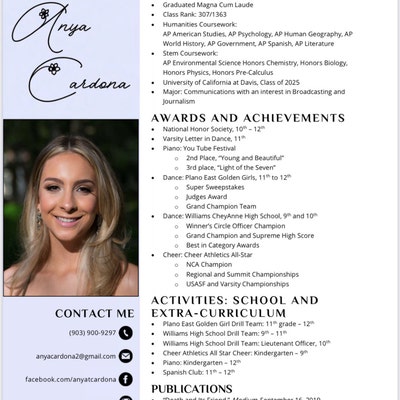 Elsa Sorority Resume, Cover & Photo Collage CANVA Templates - Etsy