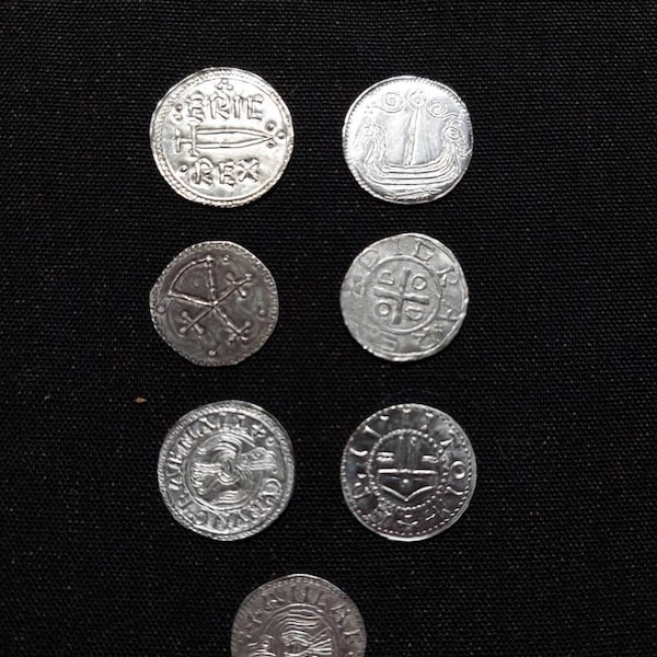 Silver Viking Danish Haithabu Hedeby Penny Ship & Rooster Type Circa 9 ...