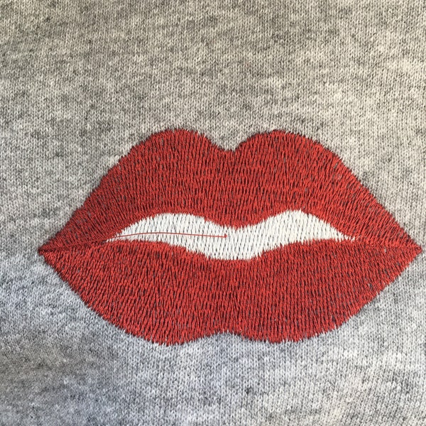 Lips Embroidery Design. Lipstick Embroidery Design. Machine Embroidery ...