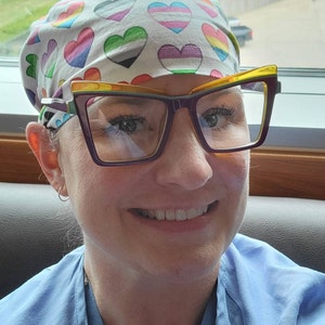 ENT Botanical Euro Surgical Scrub Cap, for MEDIUM Length Hair, Cute ...
