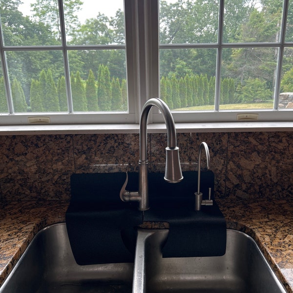 White Double SINK EDGE GUARD, Kitchen, Splash and Countertop Protector ...
