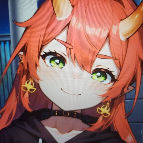 Vtuber - Oni Demon Girl for Vtube Studio as a Cute Orange Half Body ...