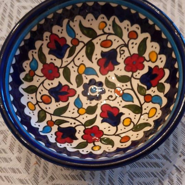 Bowls Flat Style Set of 4 Ceramic Handmade 15 Cm Palestinian Pottery ...