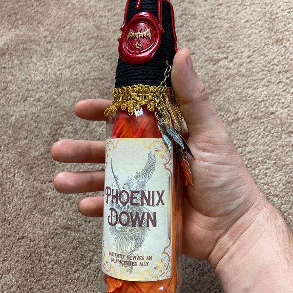 Phoenix Down Bottle Inspired by Final Fantasy / Apothecary Bottle ...