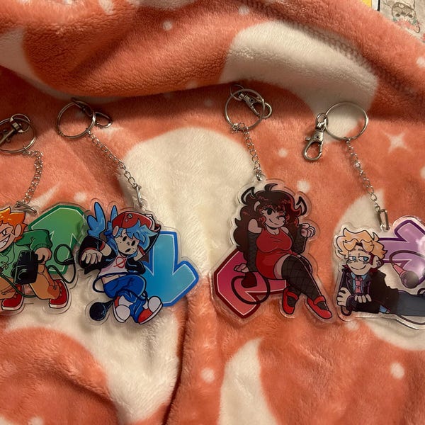 Friday Night Funkin' Character Keychains - Etsy