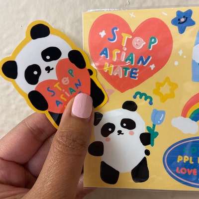 Stop Asian Hate Sticker Sheet Stop Racism Sticker Stop AAPI Hate Hate ...