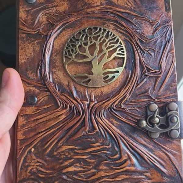 Leather Journal Flame, Fire Element Notebook - Etsy