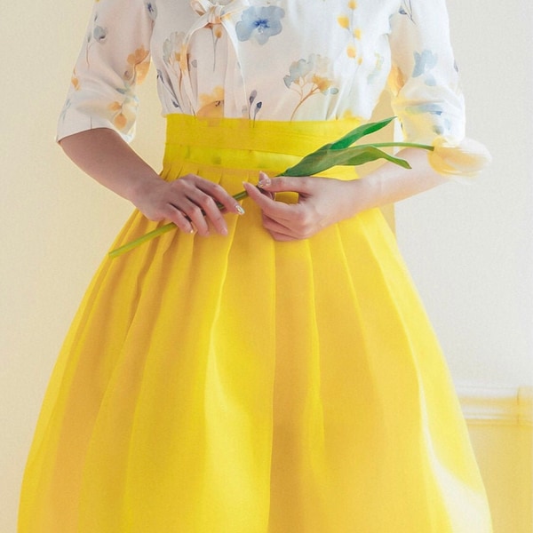 Black Modern Hanbok Skirt | Korean Hanbok Skirt | Handmade Wrap Skirt ...