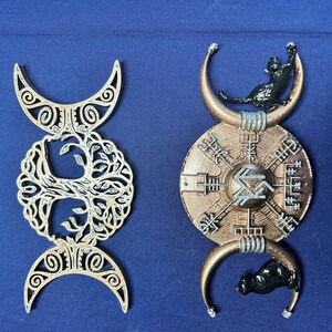 Vegvisir Norse/viking Compass Triple Goddess Moon Altar Mat - Etsy